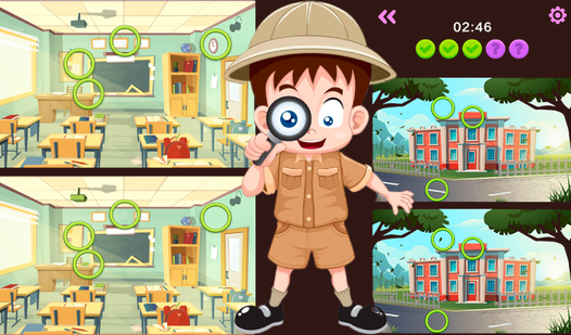 Fun Find the Differences （由 ZettaZed):网上免费玩 Playhop