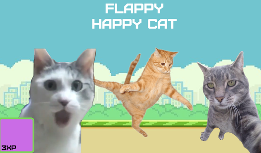 Flappy Happy Cat (van 3xp): speel gratis online op Playhop
