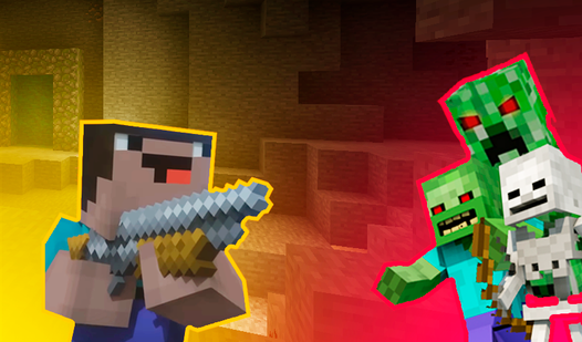 Noob fights off monsters in the mine! (przez Kromeshniy): Graj Online ...