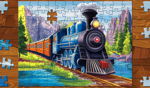 Jigsaw puzzles for kids: trains (przez Thunder Games Show): Graj Online ...