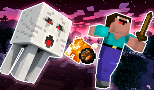 Noob vs Ghast! (โดย SpiderGames):เล่นออนไลน์ฟรีบน Playhop