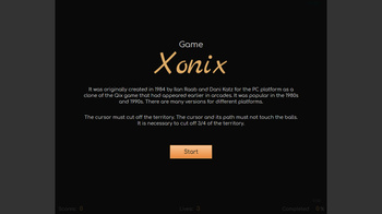 Xonix (by pixelgamez): Play Online For Free On Playhop