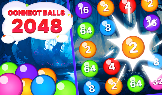 Connect balls 2048 （eMTo開発）: Playhopで無料でオンラインプレイ