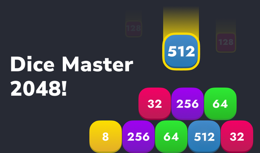Dice Master 2048! （由 GOLD EXPERIENCE GAMES):网上免费玩 Playhop