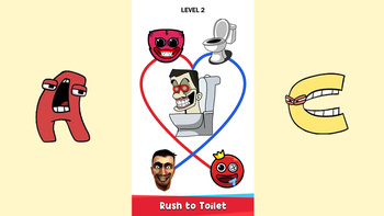 Skibidi Toilet and Huggy Draw a Path: Play Online For Free On Playhop