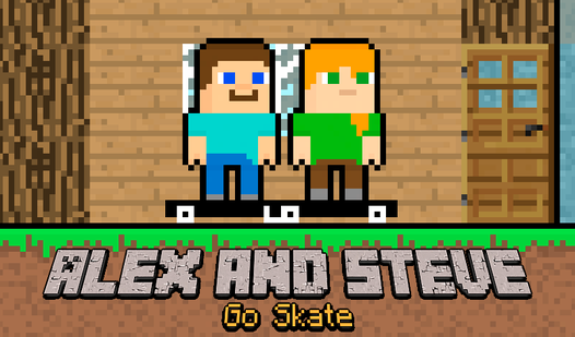Alex and Steve Go Skate （由 FaBuKaStudio):网上免费玩 Playhop