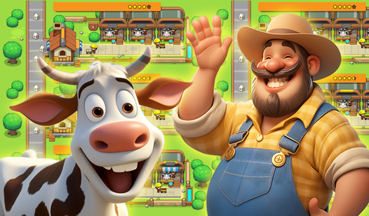 Idle Milk Farm Tycoon （GamesJS開発）: Playhopで無料でオンラインプレイ