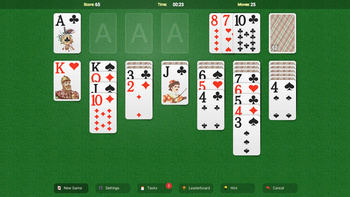 Solitaire Klondike: Draw 1 or 3 cards (by Old Singleton): Play Online ...