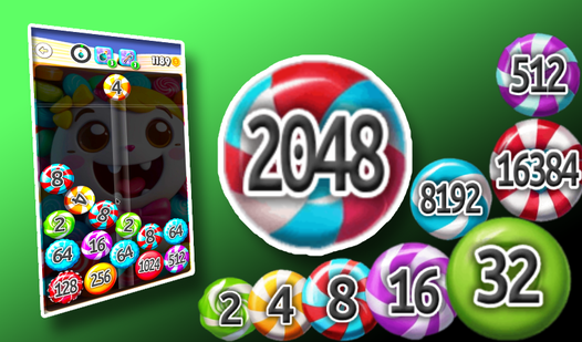 Connect the Balls: Caramels 2048 （LemurchikPlay開発）: Playhopで無料でオンラインプレイ