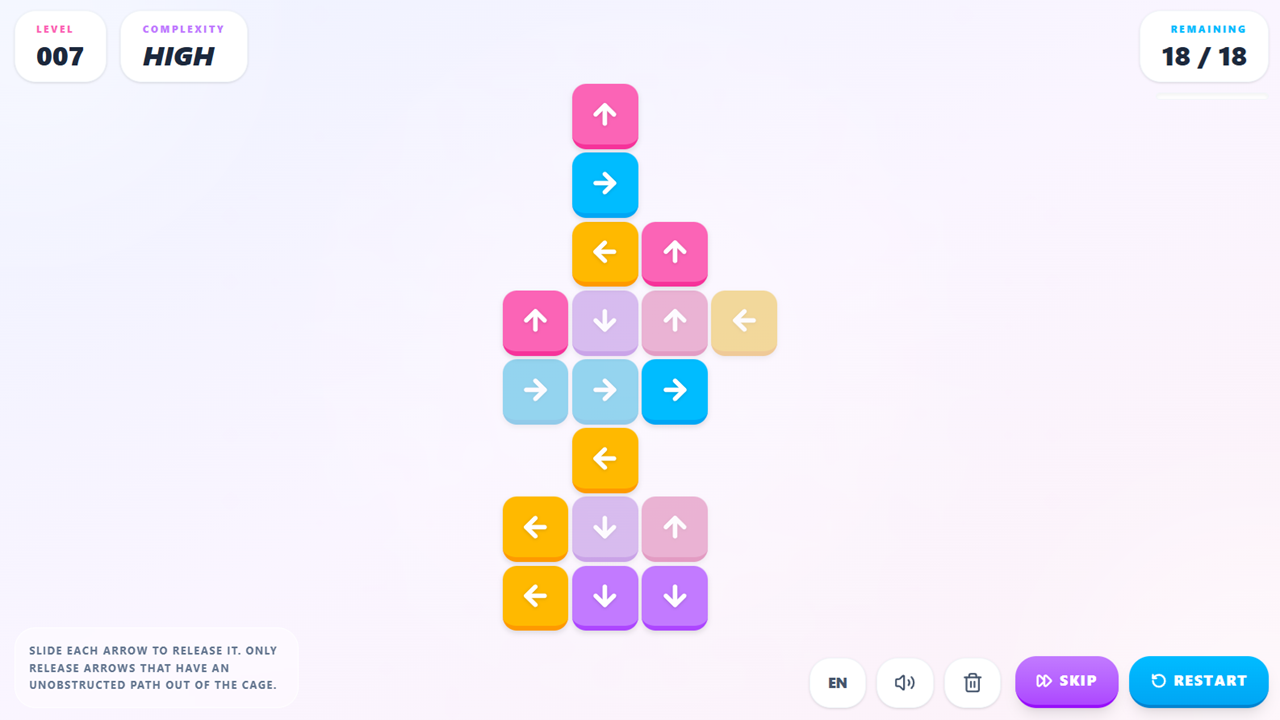 Move the Arrows Forward - Free Online Game | Nub Games