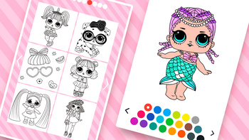 Dolls Coloring Game for girls: Play Online For Free On Playhop