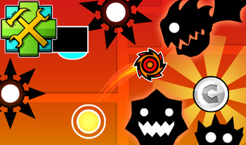 Geometry Dash: Make your level with a wave (by JellyLab): Play Online ...
