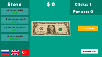 Dollars: Clicker (per Blue_Glue): Juega Gratis Online en Playhop