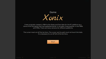 Xonix (by pixelgamez): Play Online For Free On Playhop