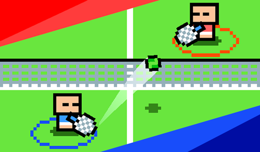 Two-Player 8-Bit Tennis (by Black Cat): Play Online For Free On Playhop
