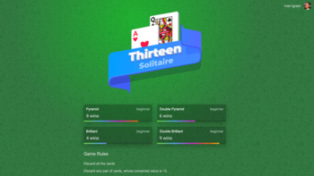 Thirteen Solitaire (by razlozhi): Play Online For Free On Playhop
