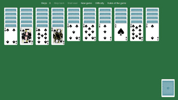 Spider Card Game - 1 Suit (by matematika): Play Online For Free On Playhop