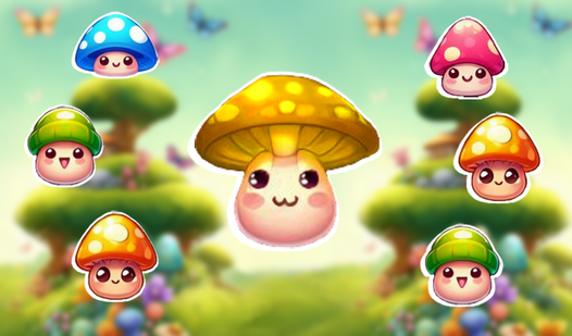 Merge magic mushrooms! (by VioletDragon): Play Online For Free On Playhop