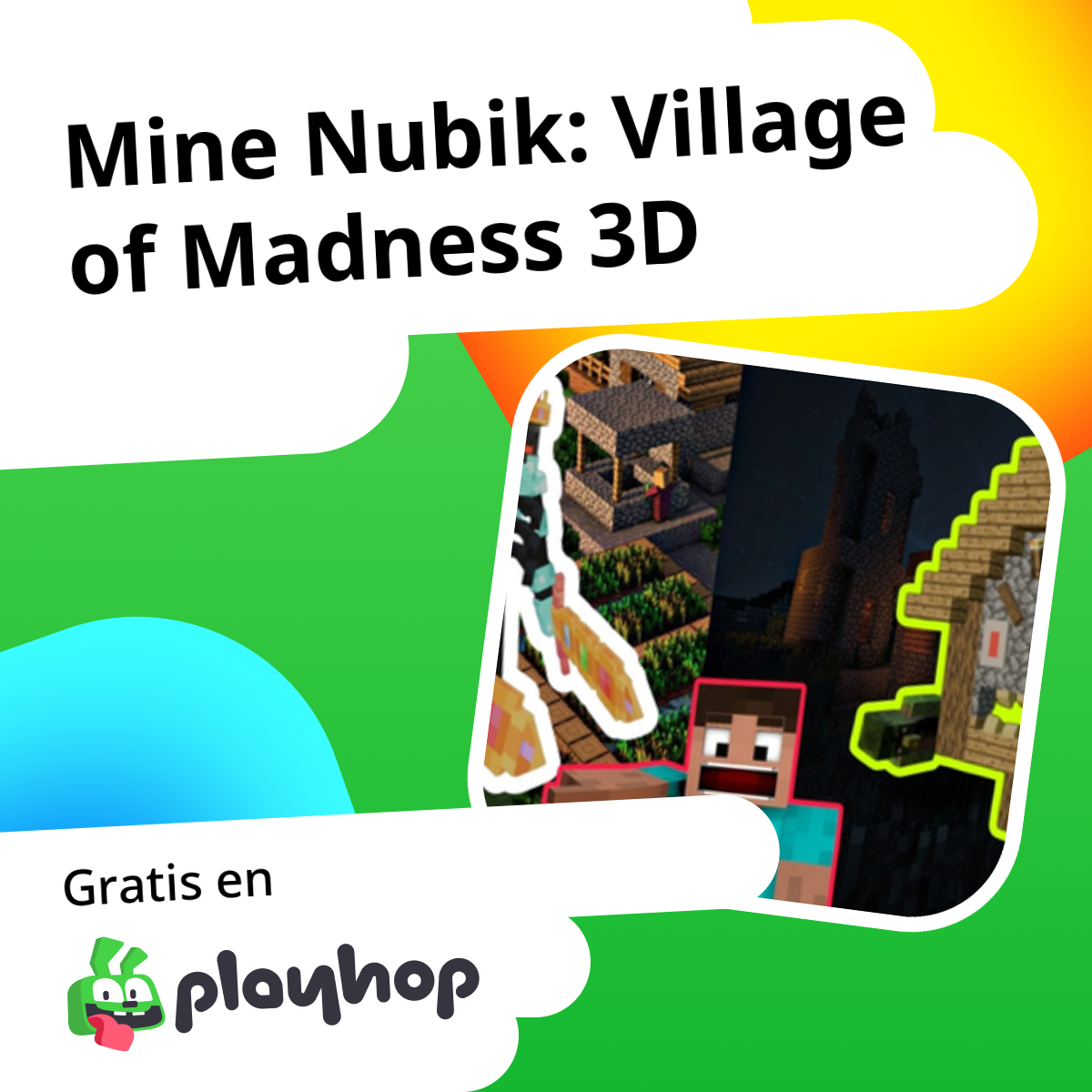 Mine Nubik: Village of Madness 3D (por SpetsLer): Juega Gratis Online en Playhop