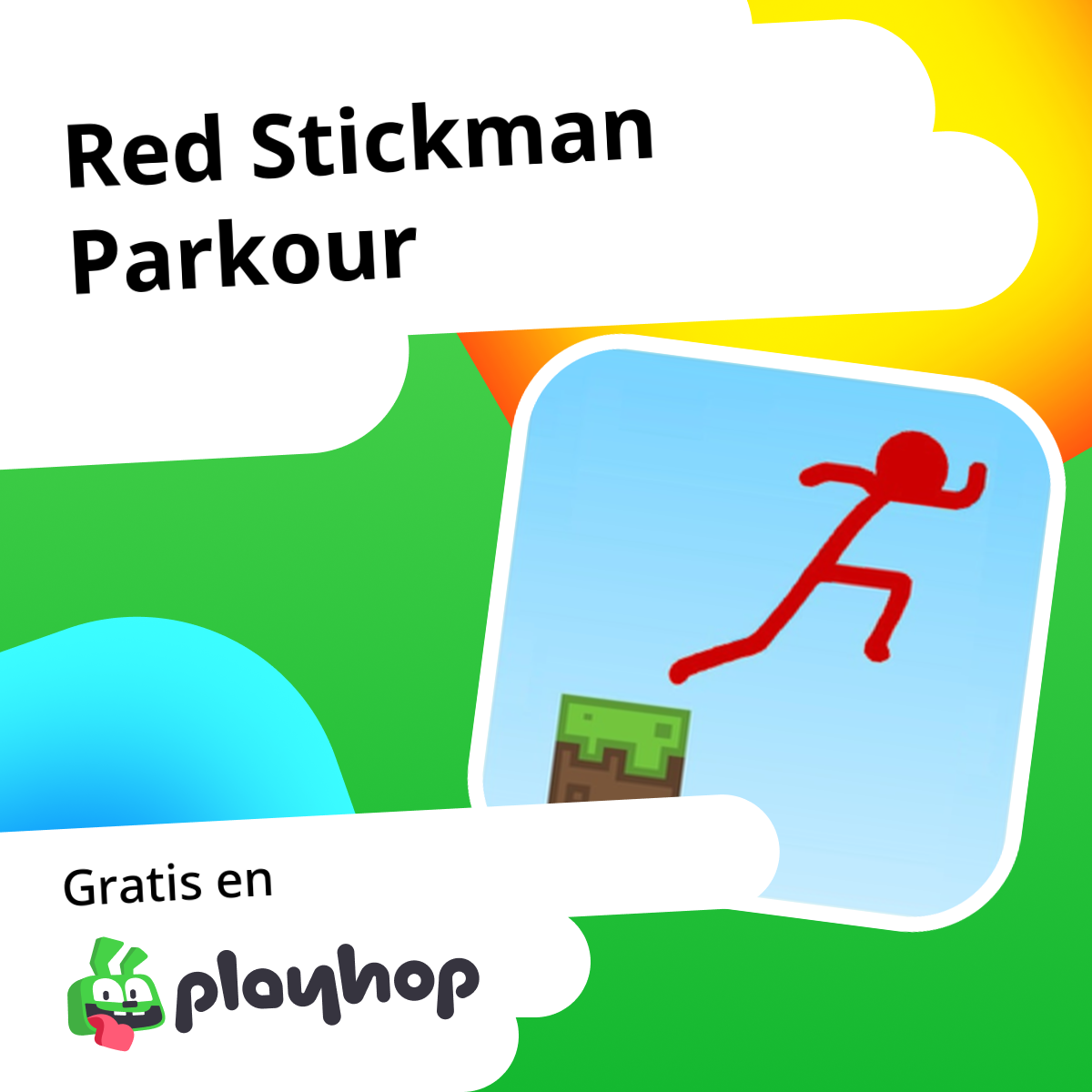 Red Stickman Parkour (per Mishko): Juega Gratis Online en Playhop