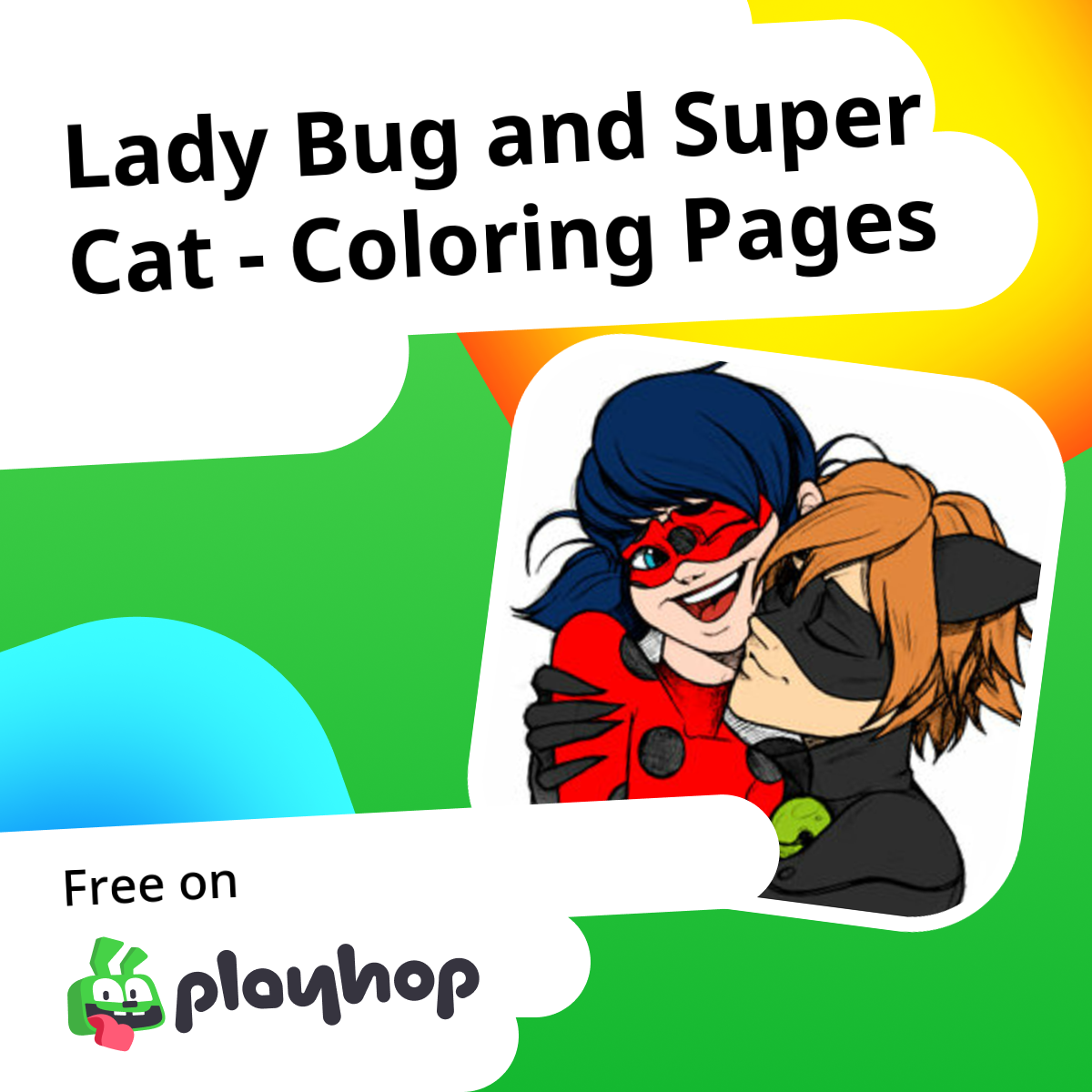 Lady Bug and Super Cat - Coloring Pages: به صورت رایگان آنلاین در ...