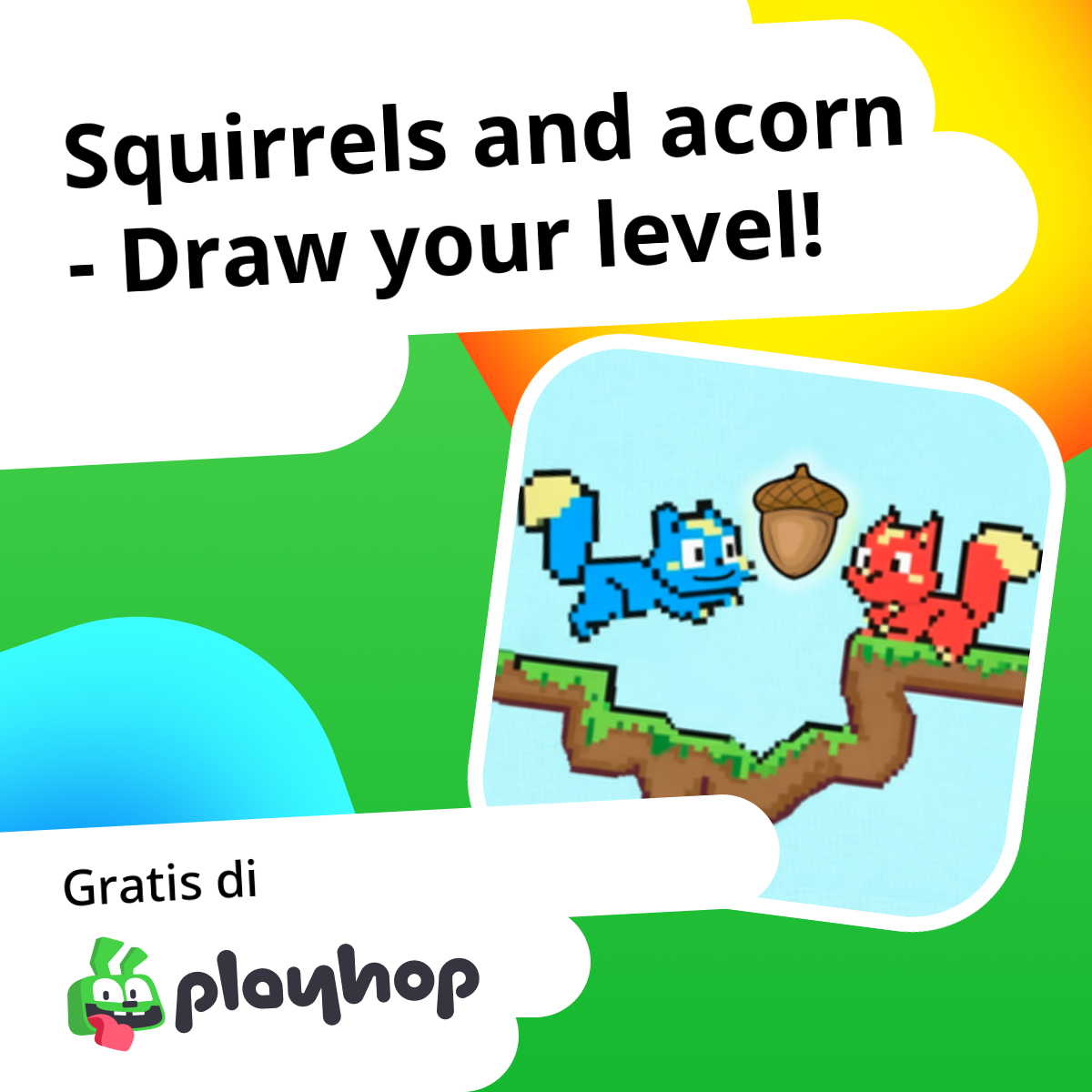 Squirrels and acorn - Draw your level! (oleh kbvpneofit): Mainkan Online Secara Gratis Di Playhop