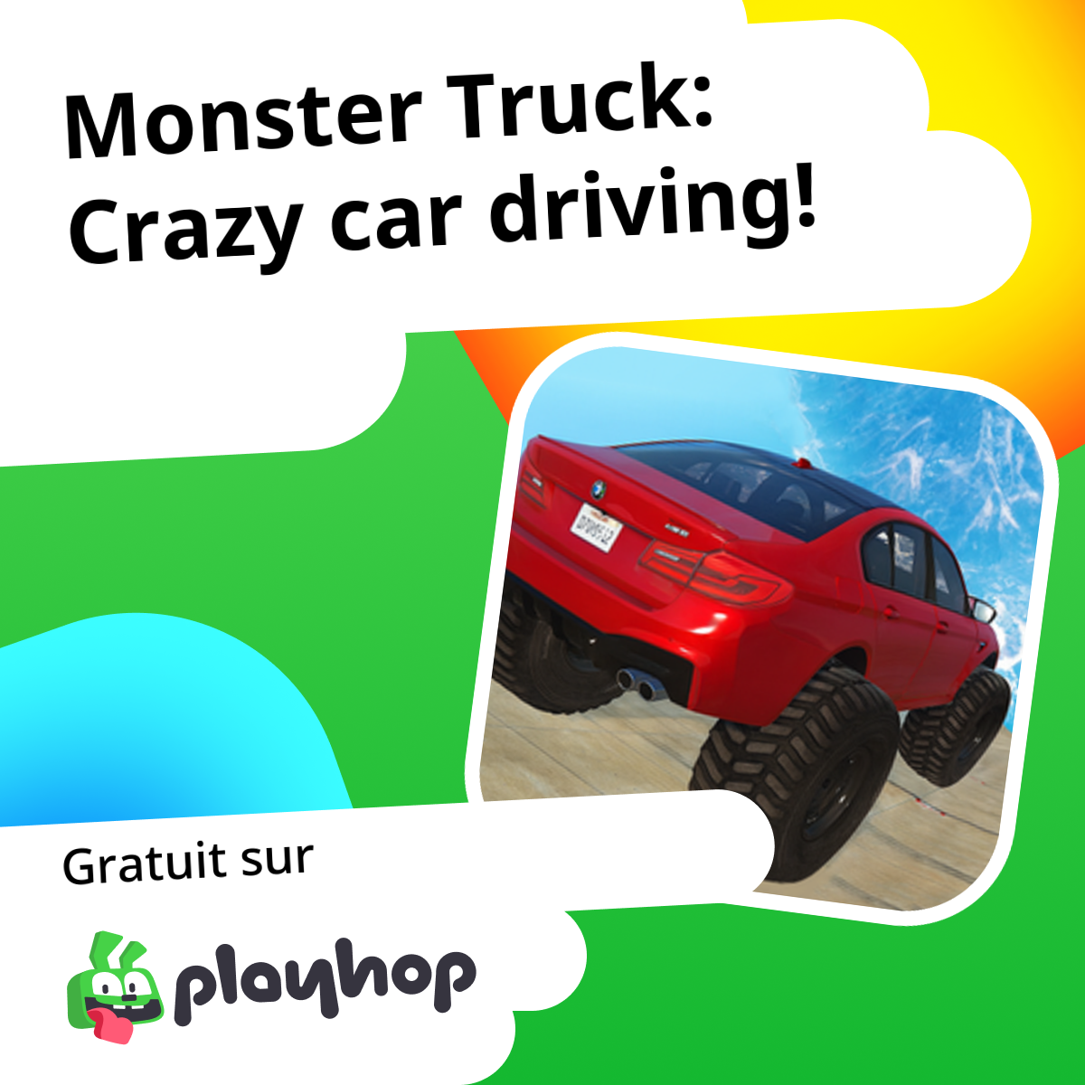 Monster Truck: Crazy car driving!: Jouez en ligne gratuitement sur Playhop
