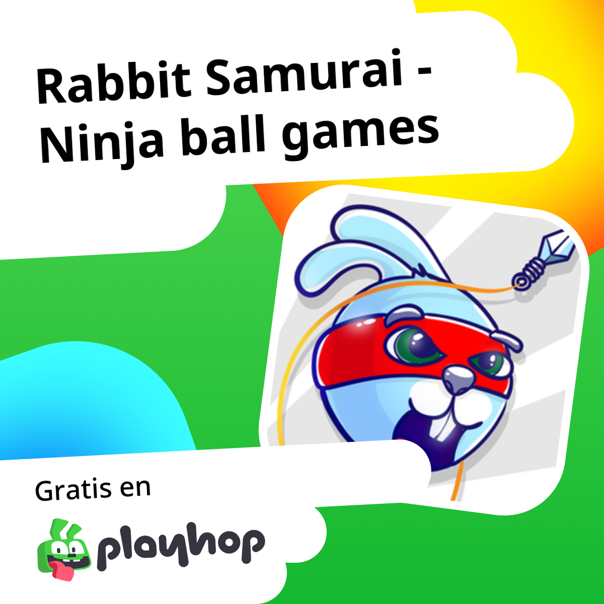 Rabbit Samurai - Ninja ball games: Juega en línea gratis en Playhop