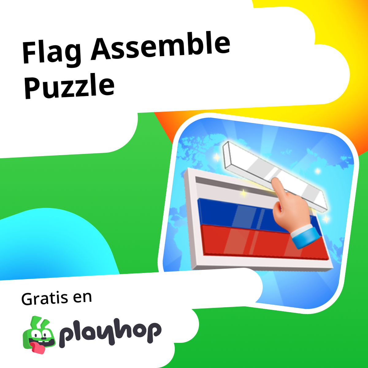 Flag Assemble Puzzle (per CyberNex Studios): Juega Gratis Online en Playhop