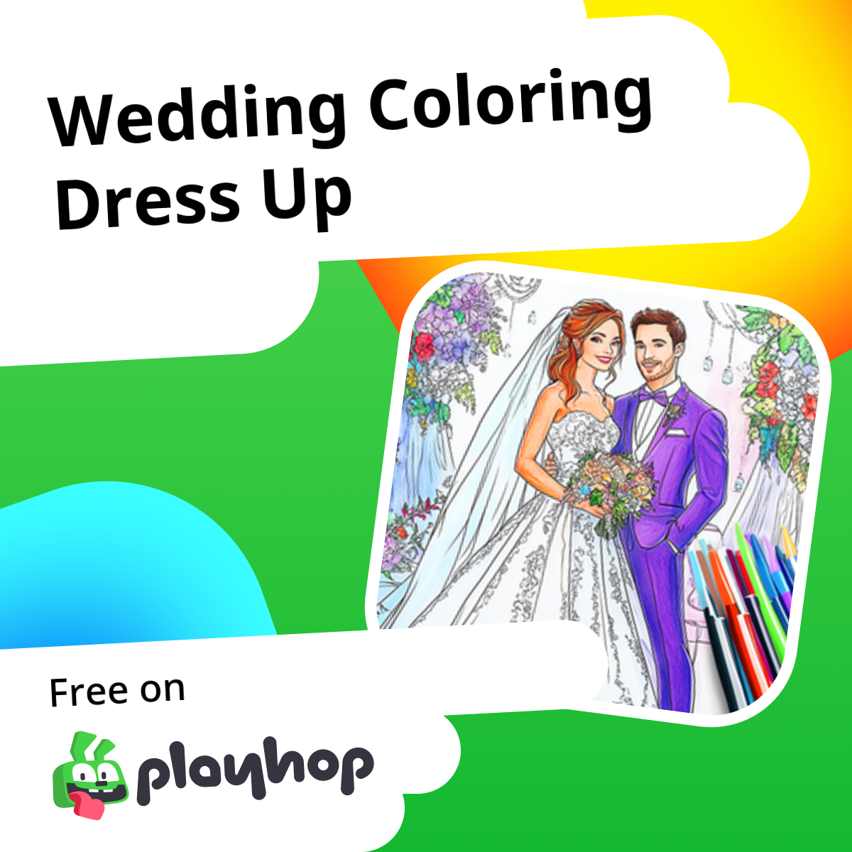 Wedding Coloring Dress Up: Play Online For Free On Playhop