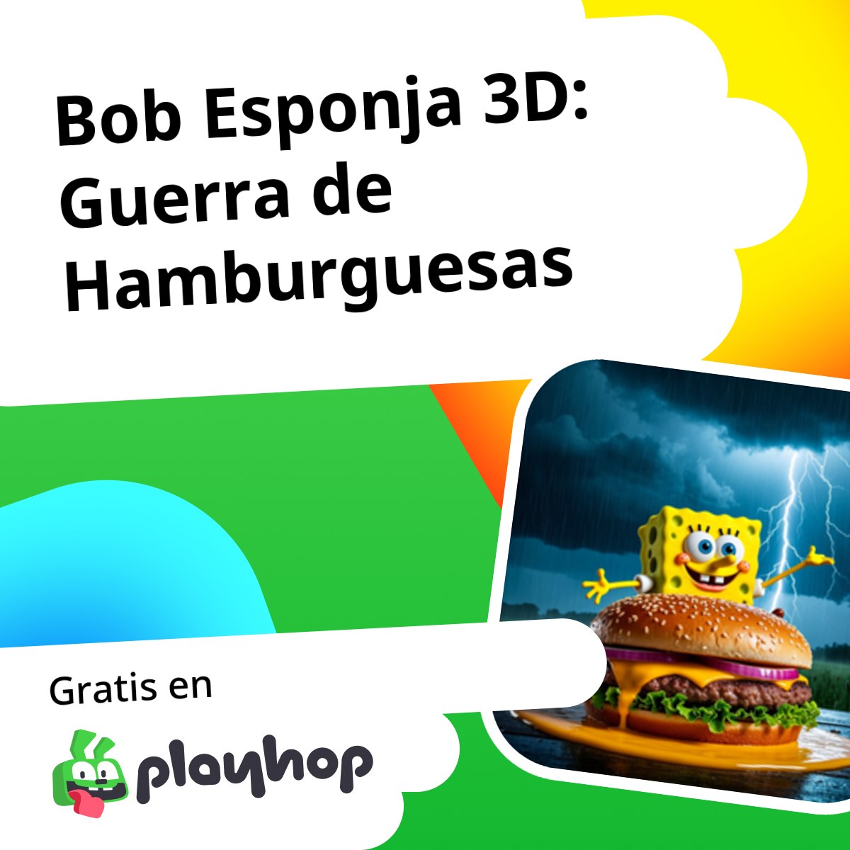 Bob Esponja 3D: Guerra de Hamburguesas (por KateGodot): Juega Gratis Online en Playhop