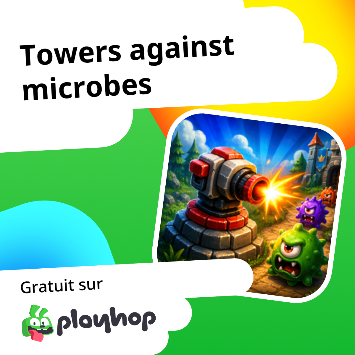 Towers against microbes: Jouez en ligne gratuitement sur Playhop