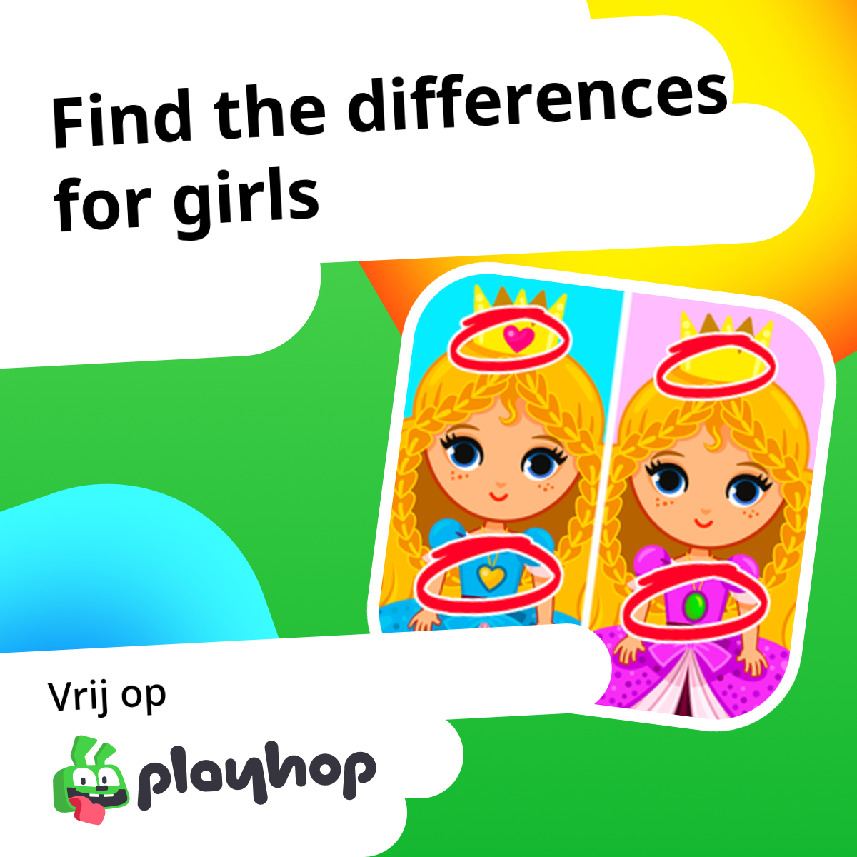 Find the differences for girls: Speel Gratis Online op Playhop