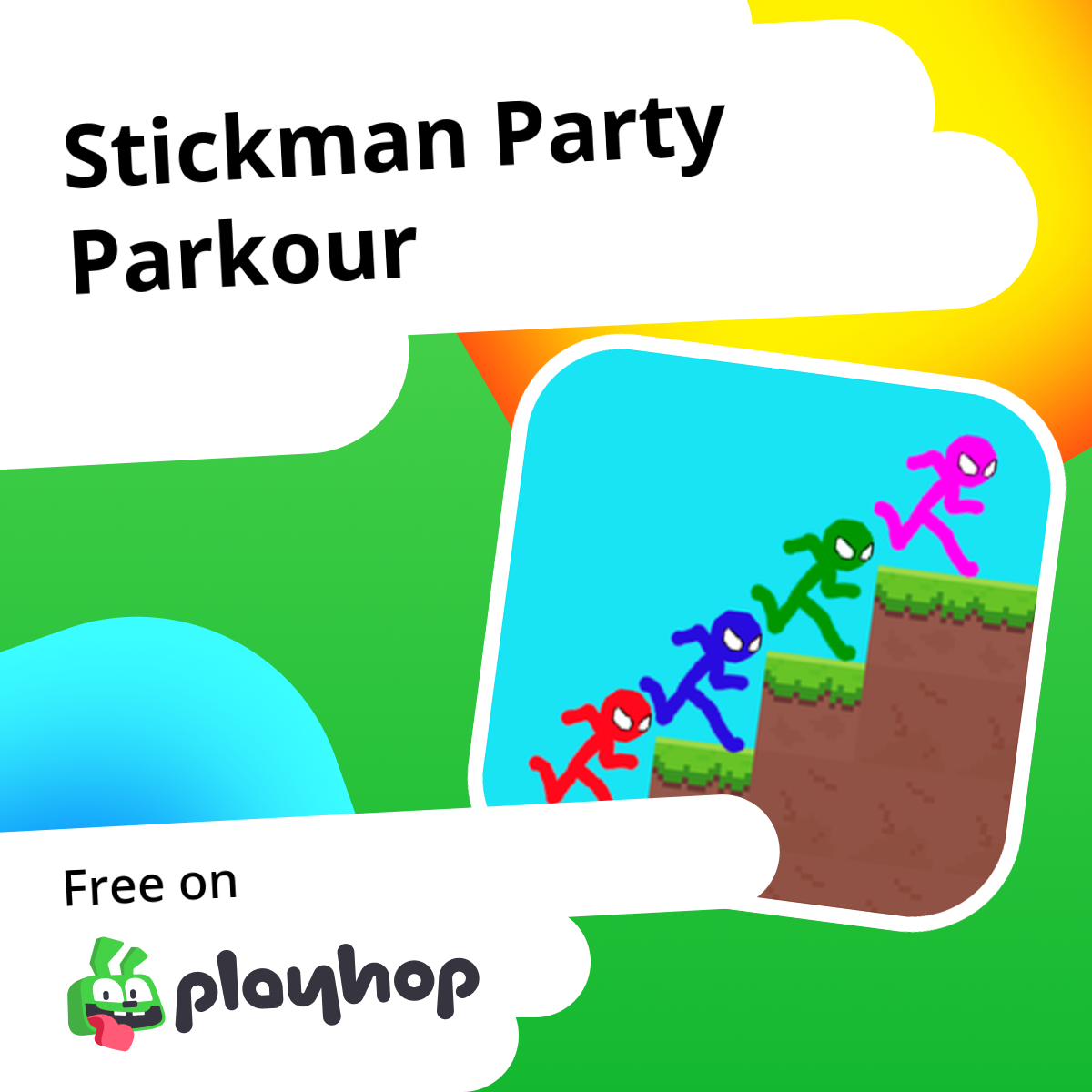 Stickman Party Parkour: Play Online For Free On Playhop