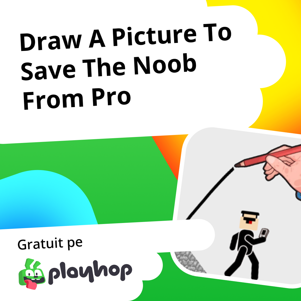Draw A Picture To Save The Noob From Pro (de Isterik): Joacă online ...