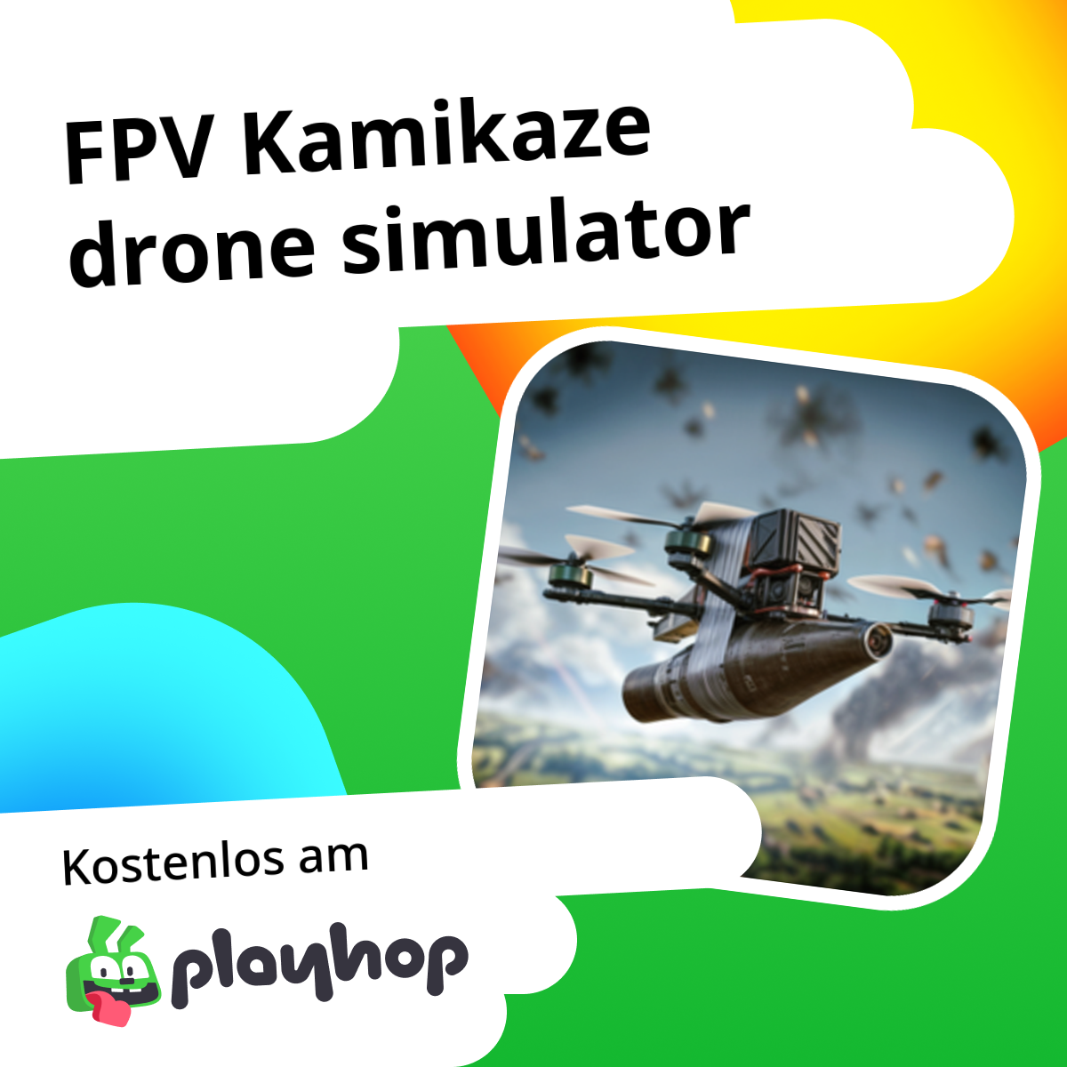 FPV Kamikaze drone simulator (von Best Games Force): Spiele kostenlos online auf Playhop