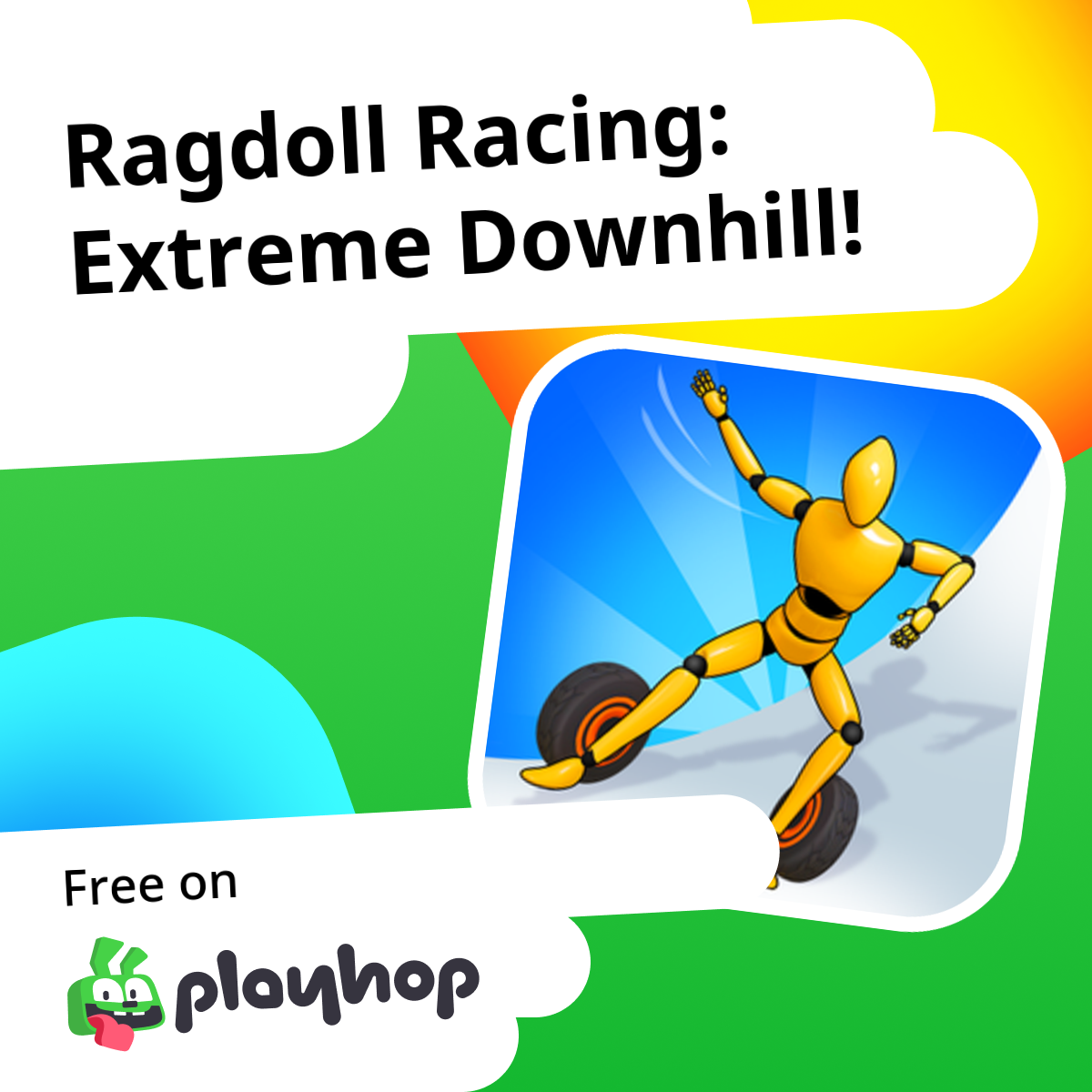 Ragdoll Racing: Extreme Downhill! (بواسطة Eccentric): العب على الإنترنت مجانًا على Playhop