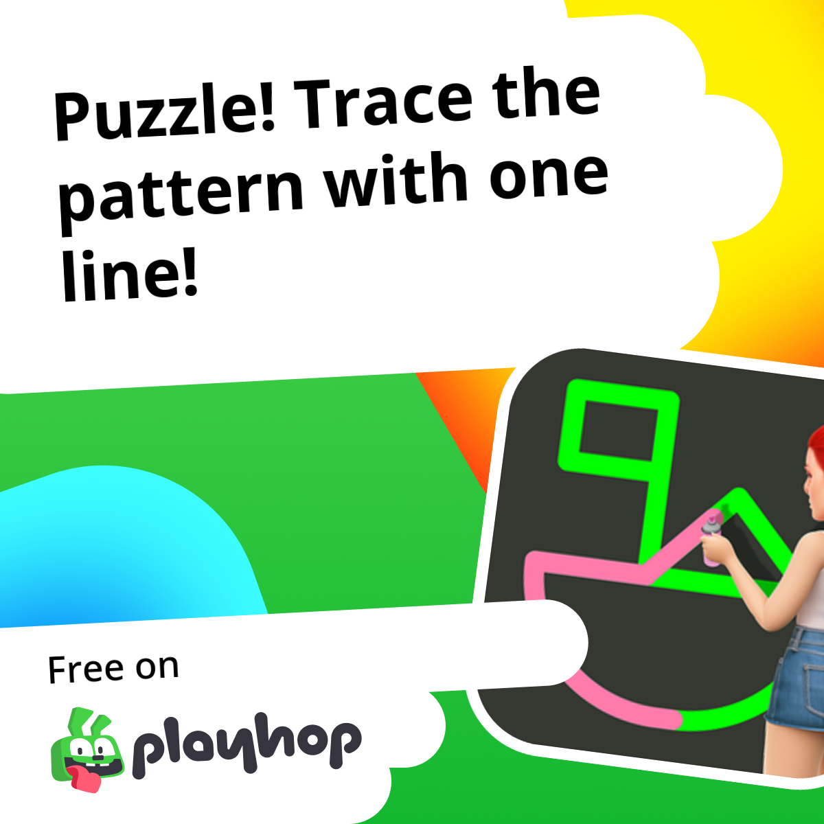 Puzzle! Trace the pattern with one line! (بواسطة Izbrannye igry): العب ...