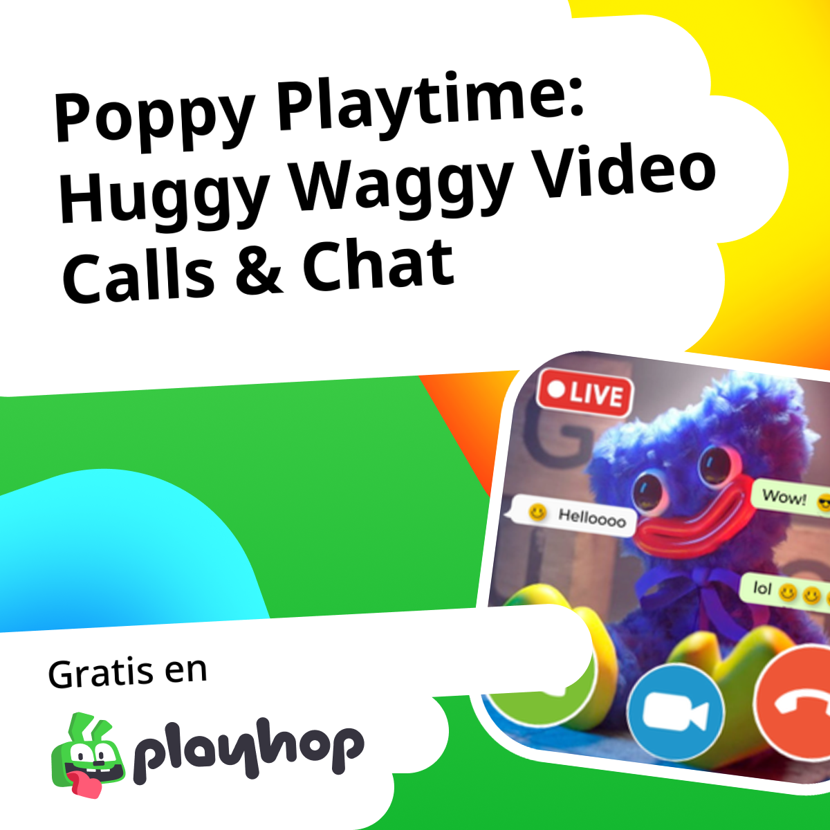 Poppy Playtime: Huggy Waggy Video Calls & Chat (por Dolzhenko Dev): Juega Gratis Online en Playhop