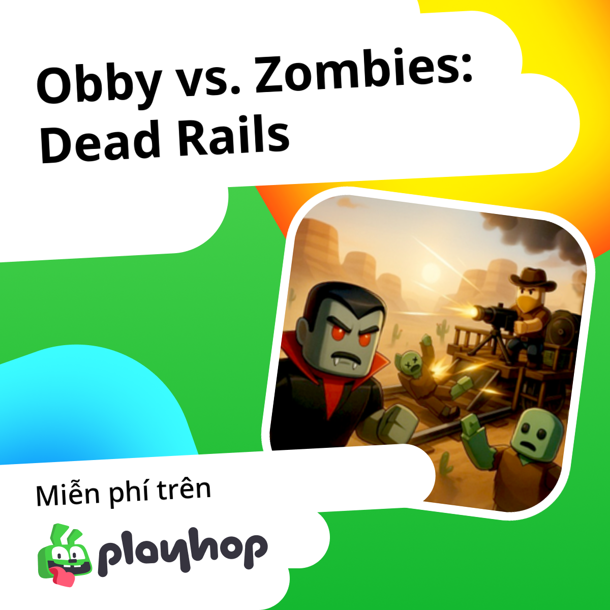 Obby vs. Zombies: Dead Rails: Chơi trực tuyến miễn phí trên Playhop