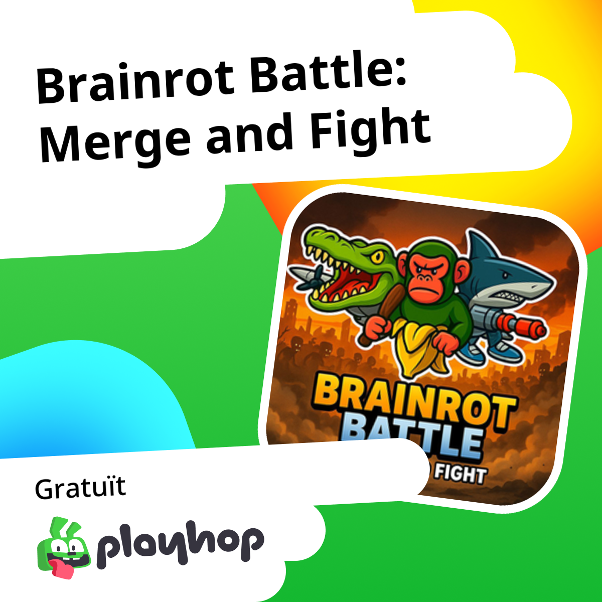 Brainrot Battle: Merge and Fight: Juga en línia de franc a Playhop