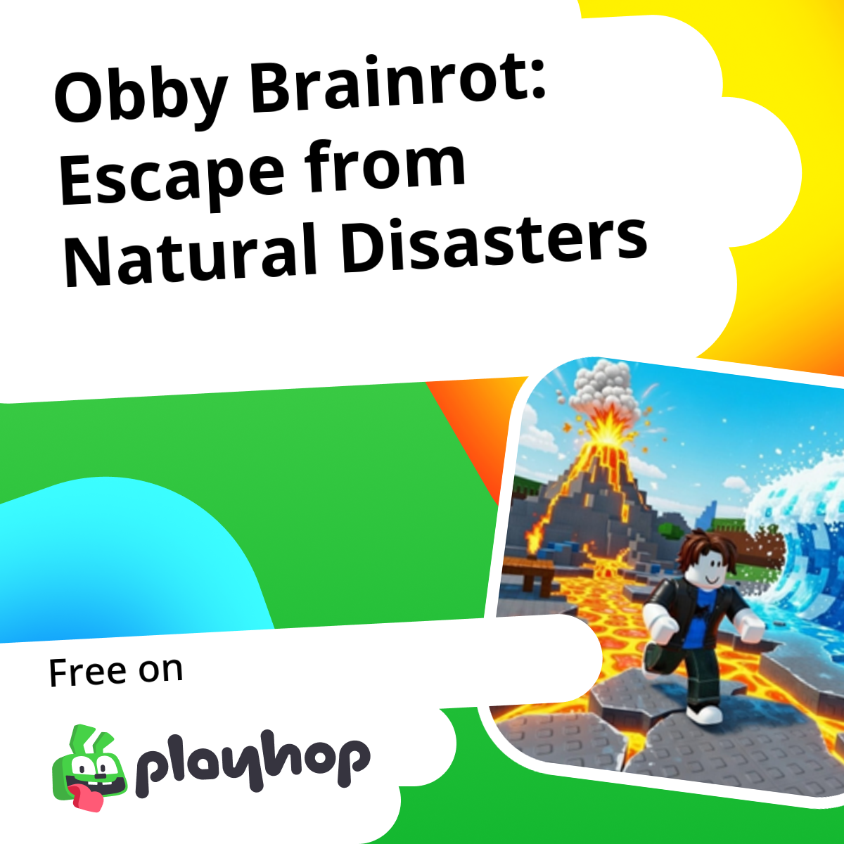 Obby Brainrot: Escape from Natural Disasters: Play Online For Free On ...