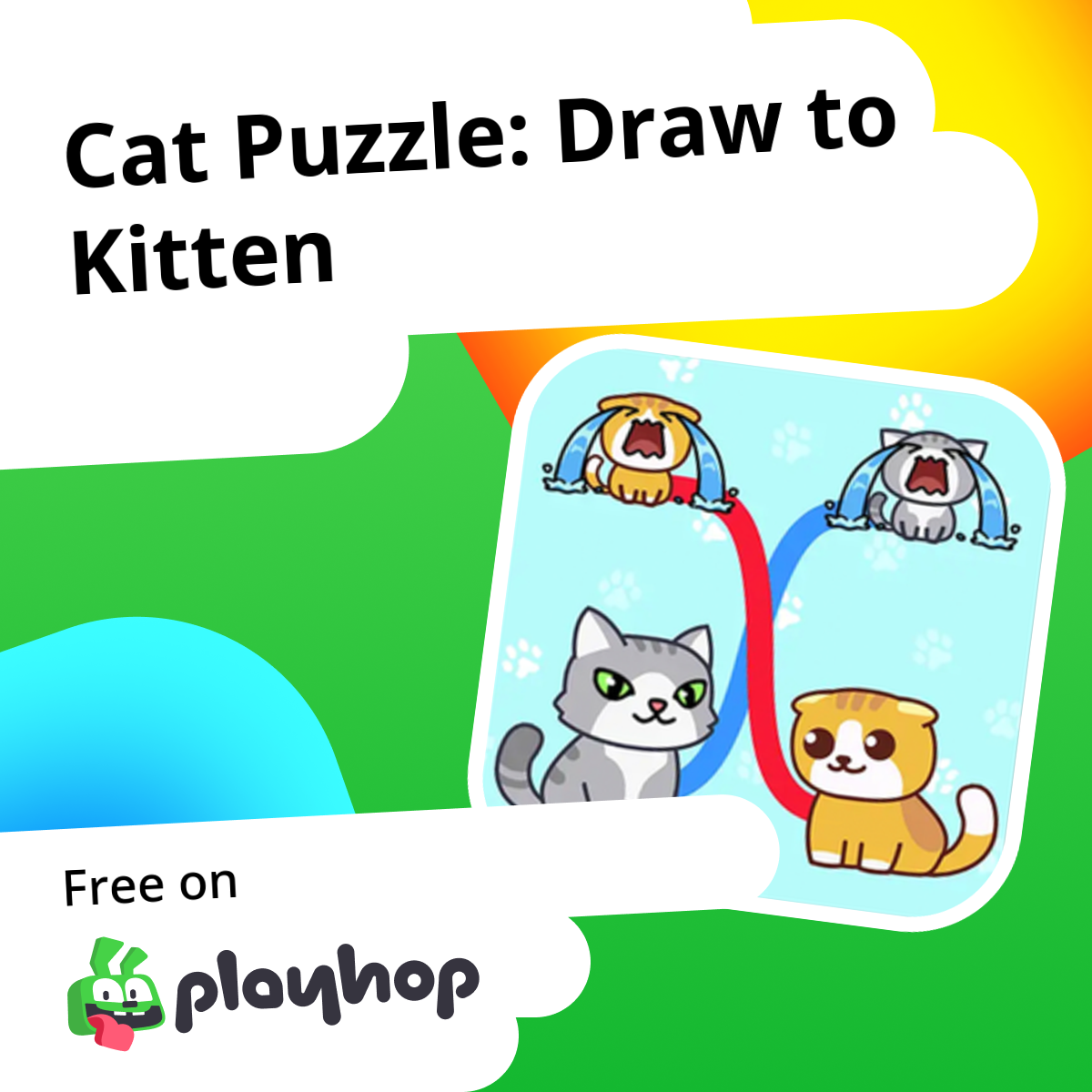 Cat Puzzle: Draw to Kitten: العب أونلاين مجانًا على Playhop
