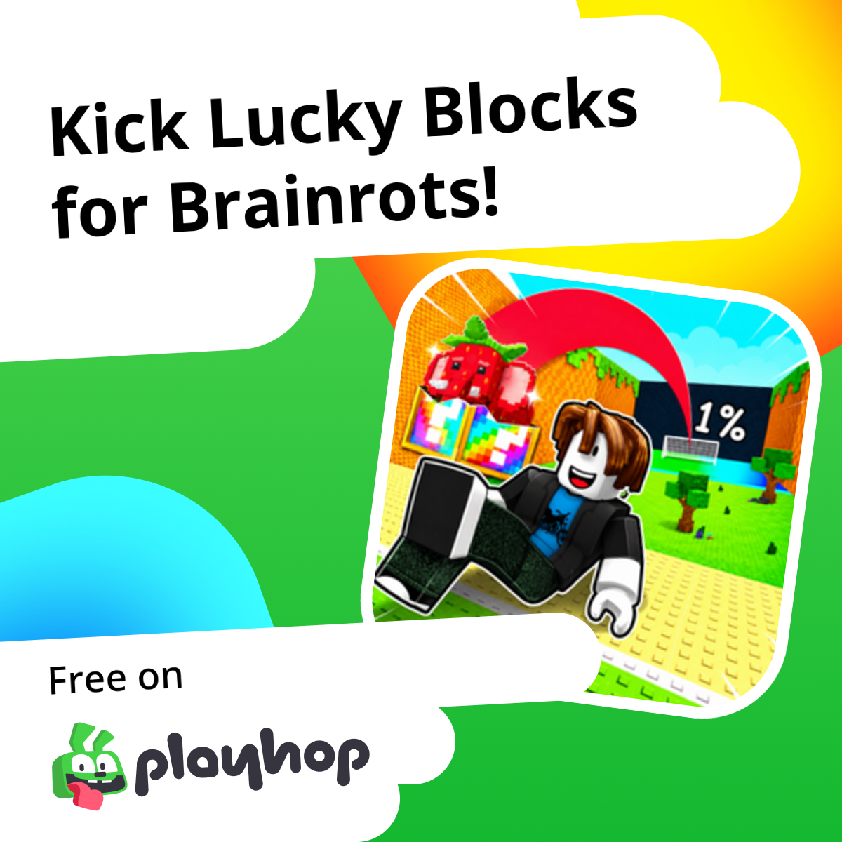 Kick Lucky Blocks for Brainrots!: Play Online For Free On Playhop