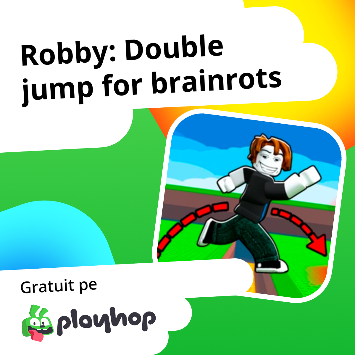 Robby: Double jump for brainrots: Joacă Online Gratuit pe Playhop