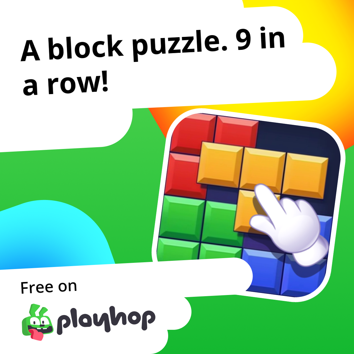 A block puzzle. 9 in a row! (by LSV Group): Play Online For Free On Playhop