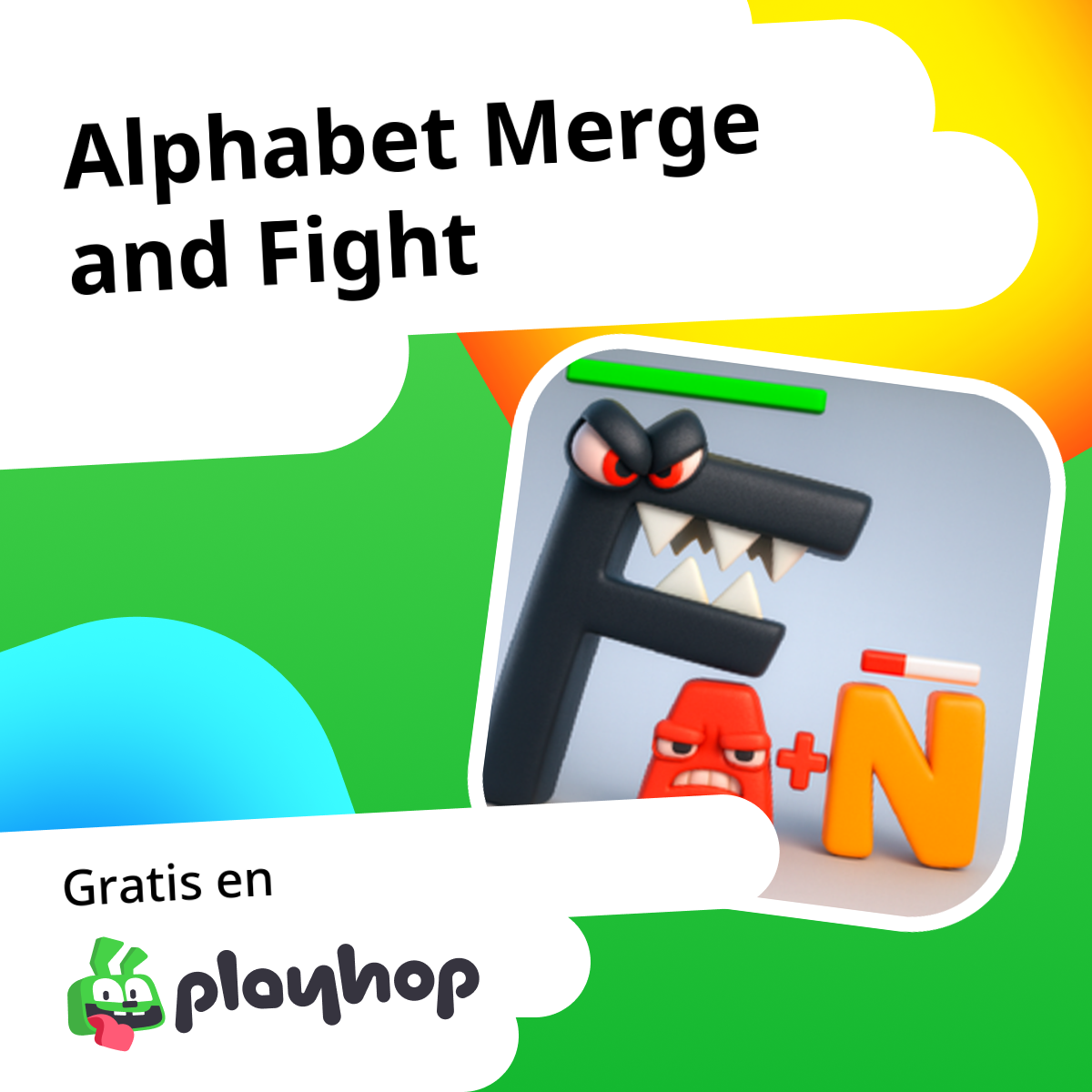 Alphabet Merge and Fight (por MirraGames): Juega Gratis Online en Playhop