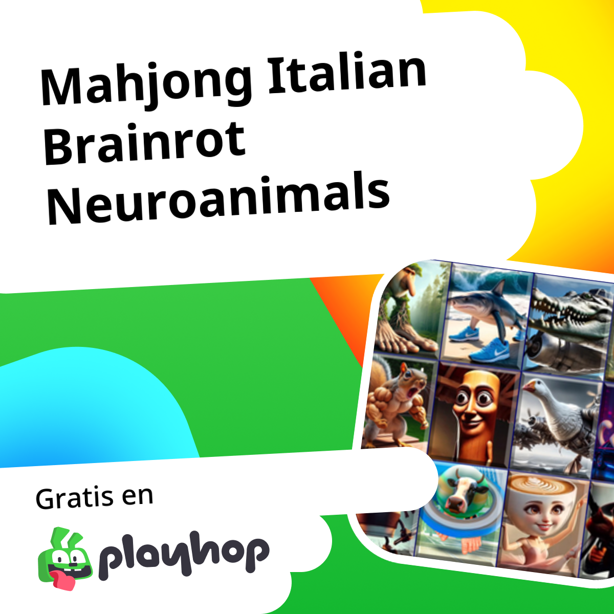 Mahjong Italian Brainrot Neuroanimals (por MicroEX): Juega Gratis Online en Playhop