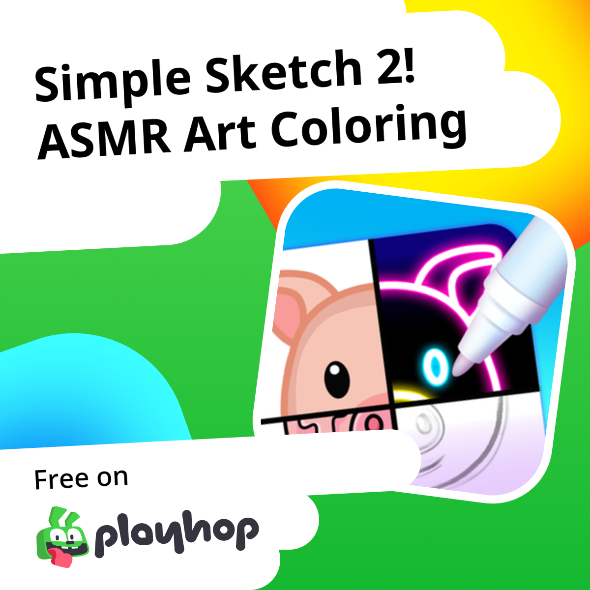Simple Sketch 2! ASMR Art Coloring: Play Online For Free On Playhop