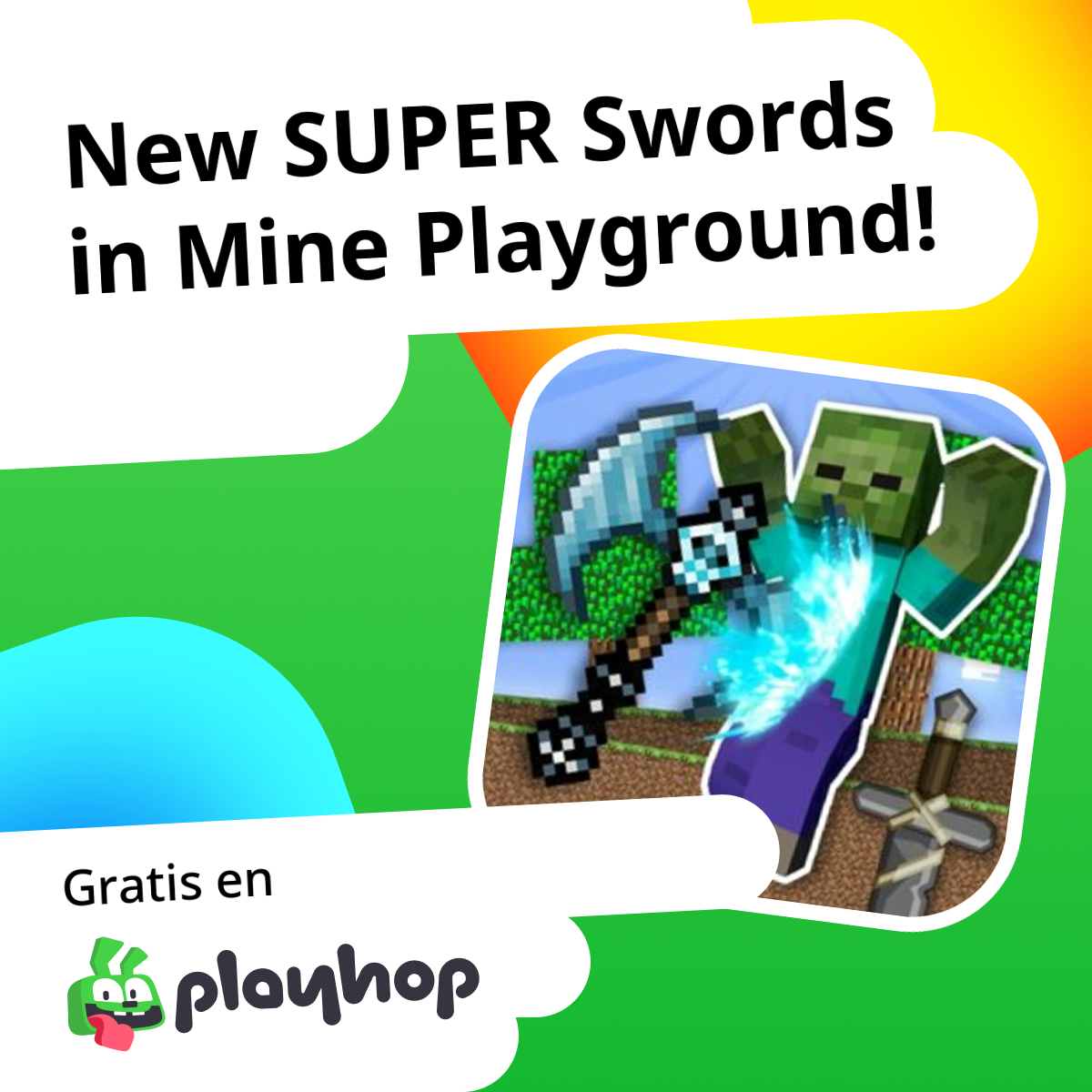 New SUPER Swords in Mine Playground! (por JellyLab): Juega Gratis Online en Playhop